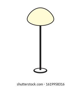 Stand Lamp Vector Room On Isolated Stock Vector (Royalty Free ...