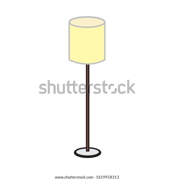 Stand Lamp Vector Room On Isolated Stock Vector (Royalty Free ...