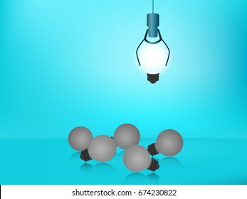 Stand Out Crowd Choose Outstanding Glowing Stock Vector (Royalty Free ...