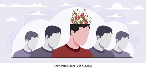 Stand Out Crowd Man Crown Stands Stock Vector (Royalty Free) 2167133033 ...