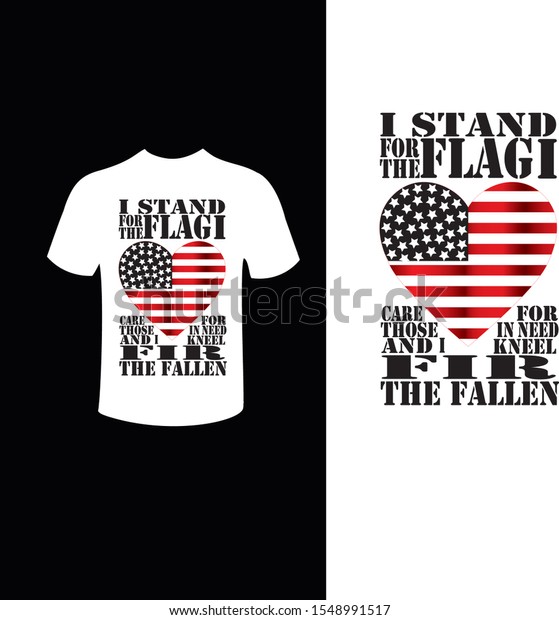 Stand Tha Flag Care Those Need Stock Vector (Royalty Free) 1548991517