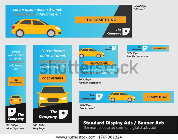 Standard Banner Ads Display Ads Digital 库存矢量图（免版税）1769081324 | Shutterstock
