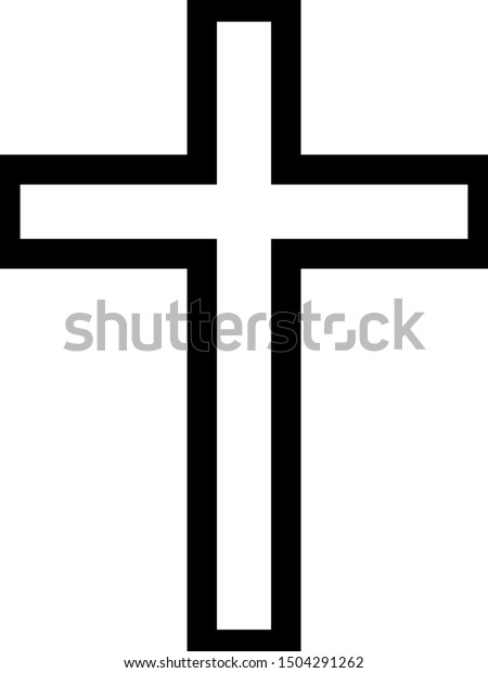 Standard Black Cross Symbol Isolated On Stock Vector (Royalty Free ...