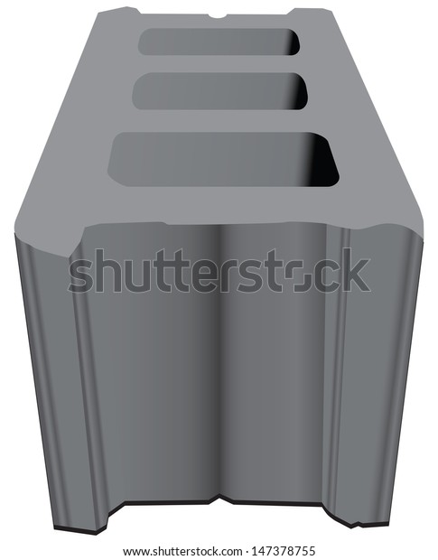 Standard Concrete Building Block Architectural Works Stock Vector ...