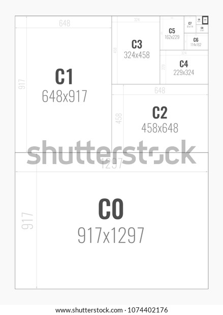 Standard Paper Sizes C Series C0: vector de stock (libre de regalías ...