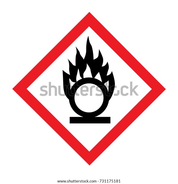 Standard Pictogam Oxidizing Symbol Warning Sign Stock Vector (Royalty ... Standard Pictogam Oxidizing Symbol Warning Sign Stock Vector (Royalty ...