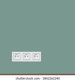 Standard Placement Sockets On Wall Vector Stock Vector (Royalty Free ...