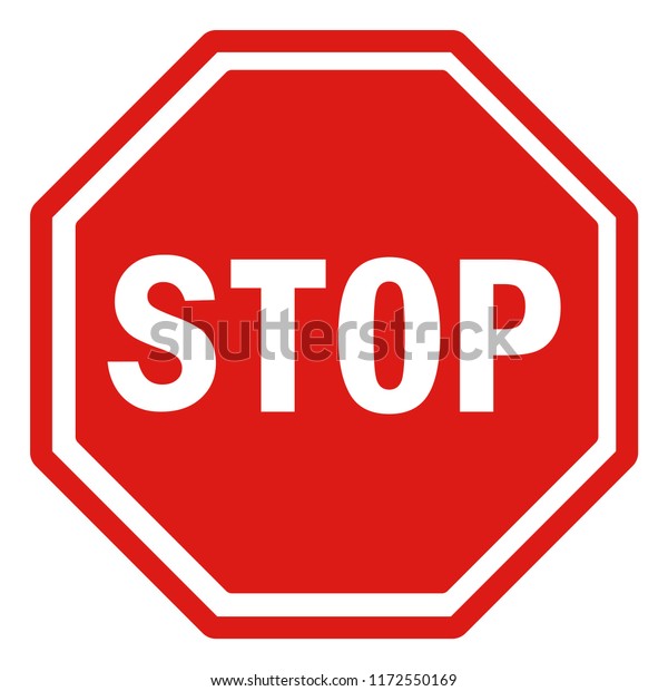 Standard Traffic Sign Stop Stock Vector (Royalty Free) 1172550169 ...