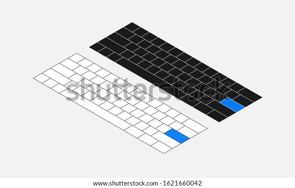 Standart Keyboard Layout Black White Stock Vector (Royalty Free ...