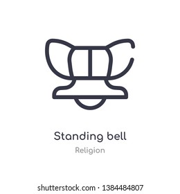Standing Bell Outline Icon Isolated Line Stock Vector (Royalty Free ...