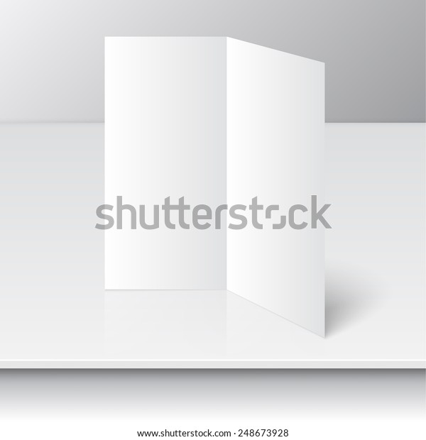 Standing Blank Two Fold Paper Brochure Stock Vector (Royalty Free ...