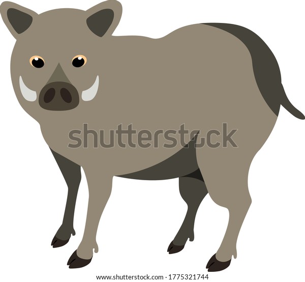 Standing Brown Hog Flat Style Stock Vector (Royalty Free) 1775321744 ...
