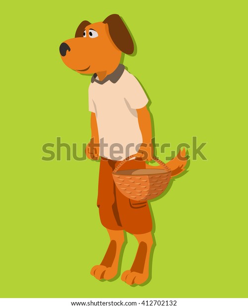 Standing Cartoon Doggy Vector Character Illustration Stock Vector ...
