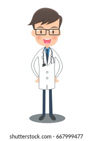 Standing Doctor Stock Vector (Royalty Free) 667999477 | Shutterstock