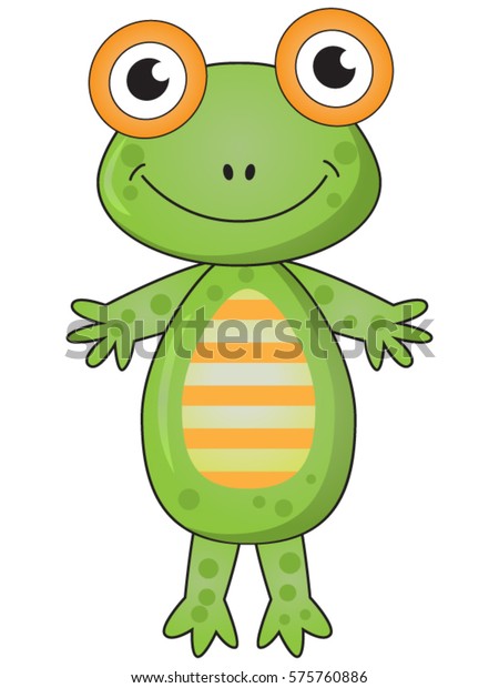 Standing Frog Cartoon Vector Illustration Stock Vector (Royalty Free ...