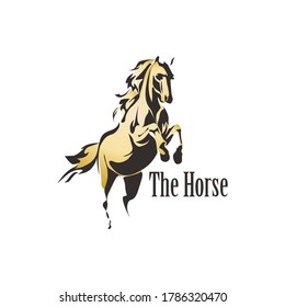 Standing Gold Horse Logo Vector Stock Vector (Royalty Free) 1786320470 ...