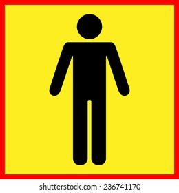 Man Icon Black Vector Illustration Shadow: เวกเตอร์สต็อก (ปลอดค่า ...