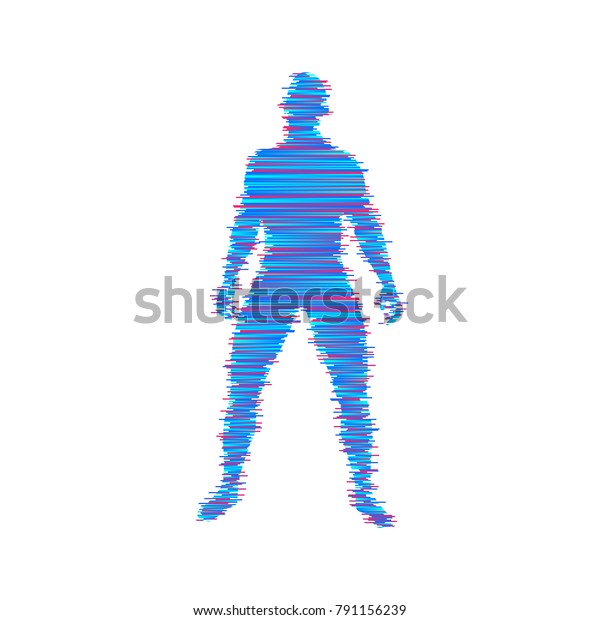 Standing Man 3d Human Body Model Stock Vector (Royalty Free) 791156239 ...