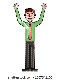 Standing Man Character Formal Clothes Stock Vector (Royalty Free ...