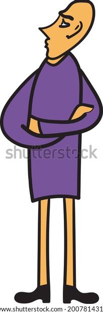 Standing Man Vector Art Professional Illustration Stock Vector (Royalty ...