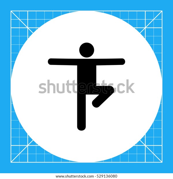 Standing On One Leg Balance Concept Stock Vector (Royalty Free ...