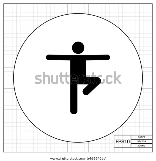 Standing On One Leg Balance Concept Stock Vector (Royalty Free ...