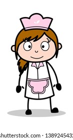 Cartoon Waitress Scared Face Vector Illustration: vector de stock ...