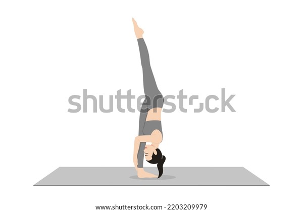 Standing Split Pose Variation Nose Ankle Stock Vector (Royalty Free ...