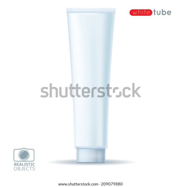 Standing White Tube Stock Vector (Royalty Free) 209079880