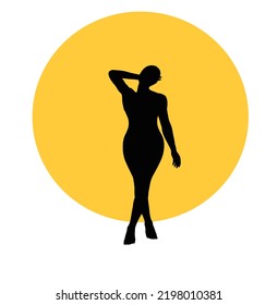 Standing Woman Vector Design Isolated On Stock Vector (Royalty Free ...
