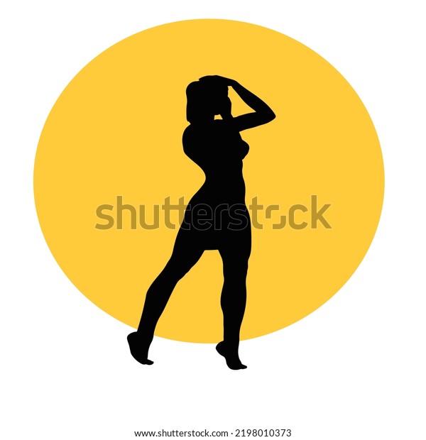 Standing Woman Vector Design Isolated On Stock Vector (Royalty Free ...