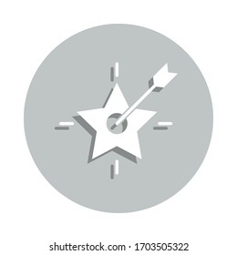Star Arrow Target Aptitude Badge Icon Stock Vector (Royalty Free ...