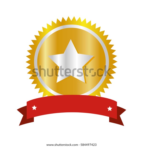 Star Award Isolated Icon Stock Vector (Royalty Free) 584497423