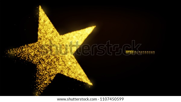 Star Banner Background Design Glowing Particles Stock Vector (Royalty ...