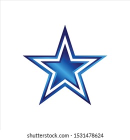 Star Blue Gradient Icon Vector Logo Stock Vector (Royalty Free ...