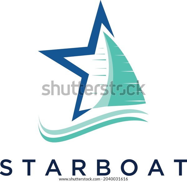 Star Boat Logo Vector Your Company Stock Vector (Royalty Free) 2040031616