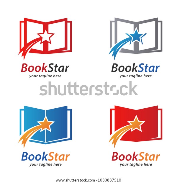 Star Book Logo Design Template Stock Vector (Royalty Free) 1030837510 ...