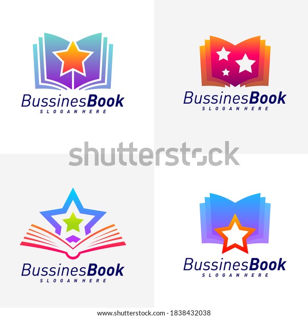 Star Book Logo Design Vector Template Stock Vector (Royalty Free ...