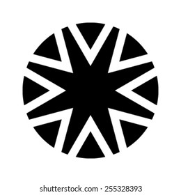 Star Burst Circle Design Vector Icon Stock Vector (Royalty Free ...