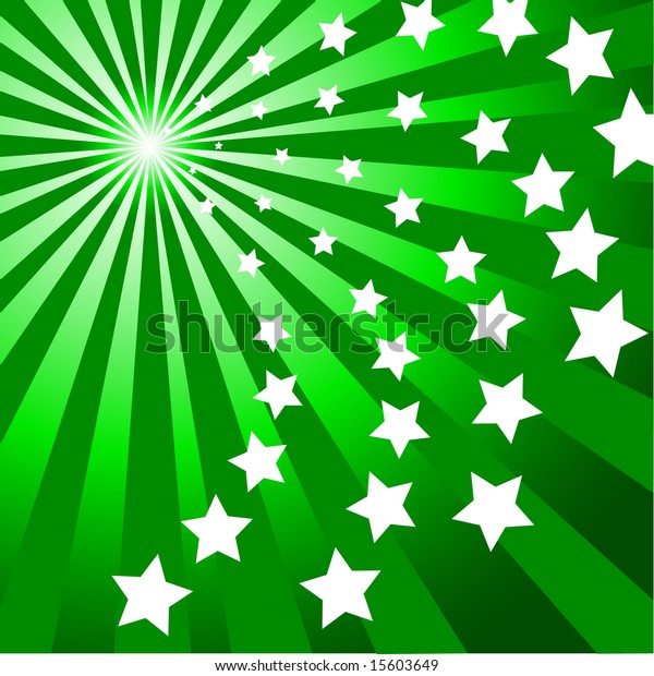 Star Burst Green: vector de stock (libre de regalías) 15603649 ...