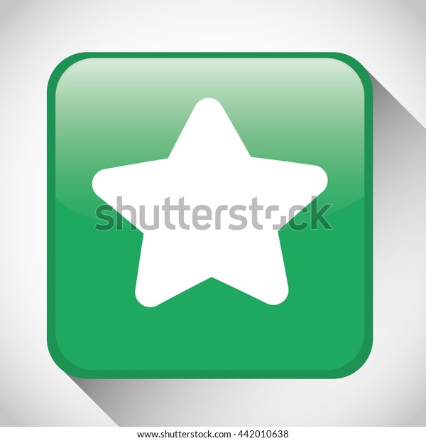 Star Button Icon Social Media Design Stock Vector (Royalty Free ...