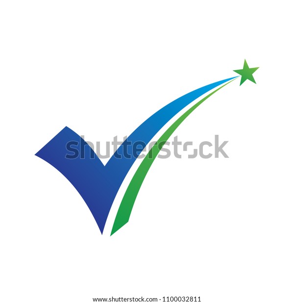 Star Check Mark Vote Logo Vector Stock Vector (Royalty Free) 1100032811
