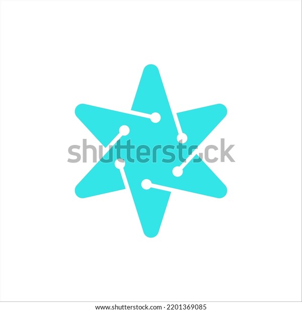 Star Circuit Board Logo Design Vector Stock Vector (Royalty Free ...