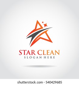 Star Clean Logo Template Design Art Stock Vector (Royalty Free ...