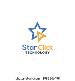 Star Click Icon Logo Design Template Stock Vector (Royalty Free ...