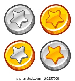 Star Coins 4 Stock Vector (Royalty Free) 180257708 | Shutterstock