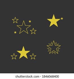 Gold Star Collection Stock Vector (Royalty Free) 773051605