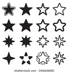 Star Collection Different Stars Set Vector Stock Vector (Royalty Free ...