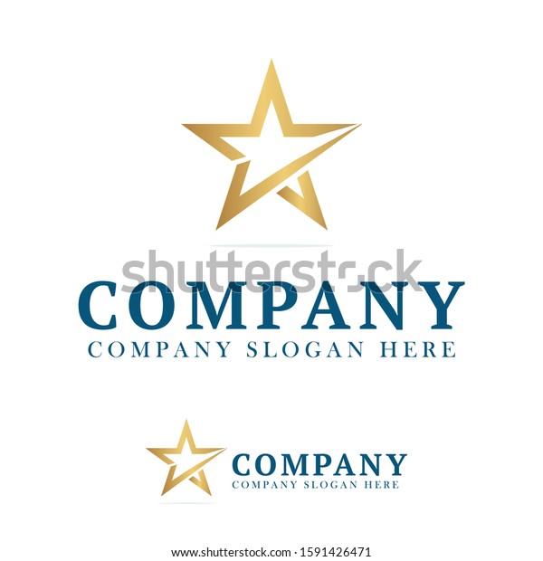 Star Company Logo Vector Icon Design Stock Vector (Royalty Free) 1591426471