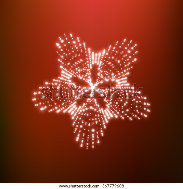 Star Star Consisting Points Connection Structure Stock Vector Royalty